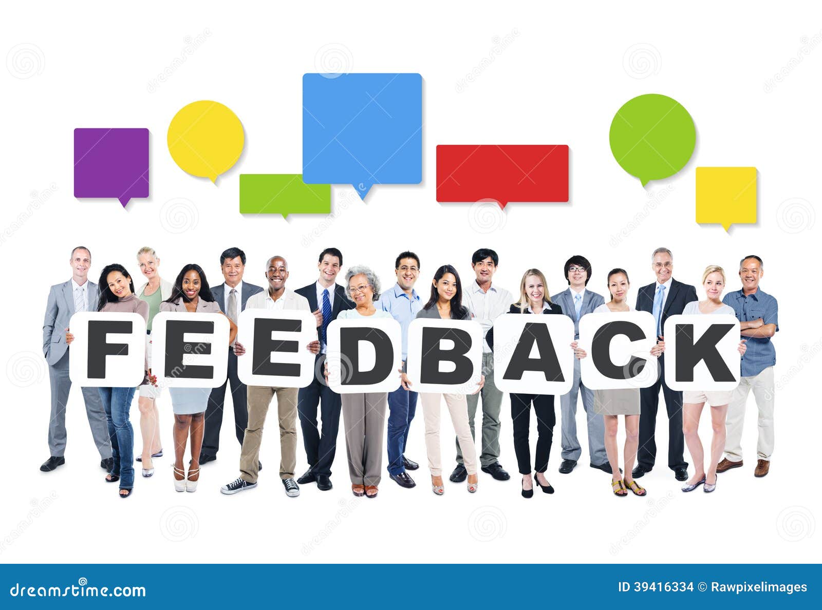 Diverse People Holding Word Feedback Stock Photo - Image of alphabet ...