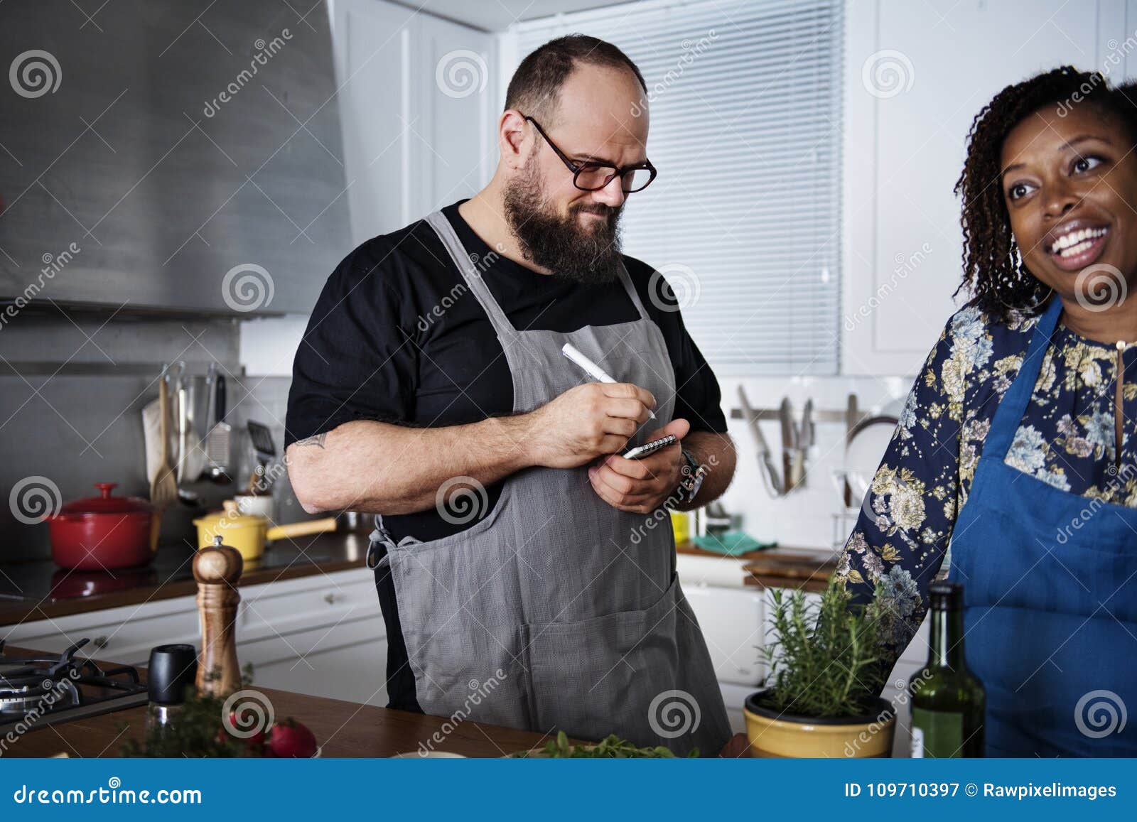 Diverse People Joining Cooking Class Stock Image - Image of german ...