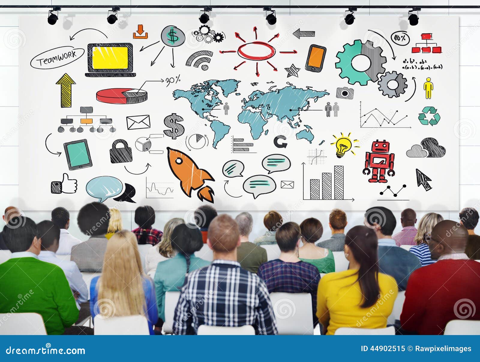 Diverse People Learning about Start Up Business Stock Image - Image of ...