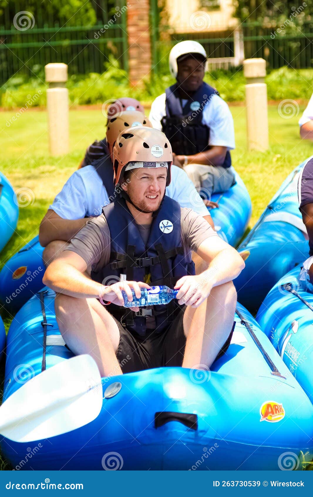 Diverse People Preparing for Whitewater Rafting Editorial Stock Image ...