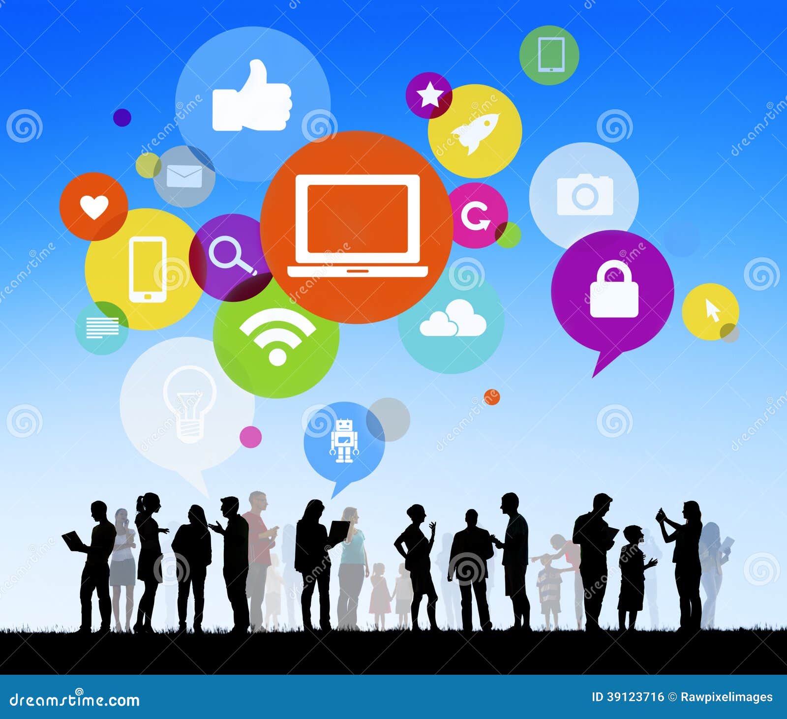 Diverse People with Social Media Concept Stock Photo - Image of network ...