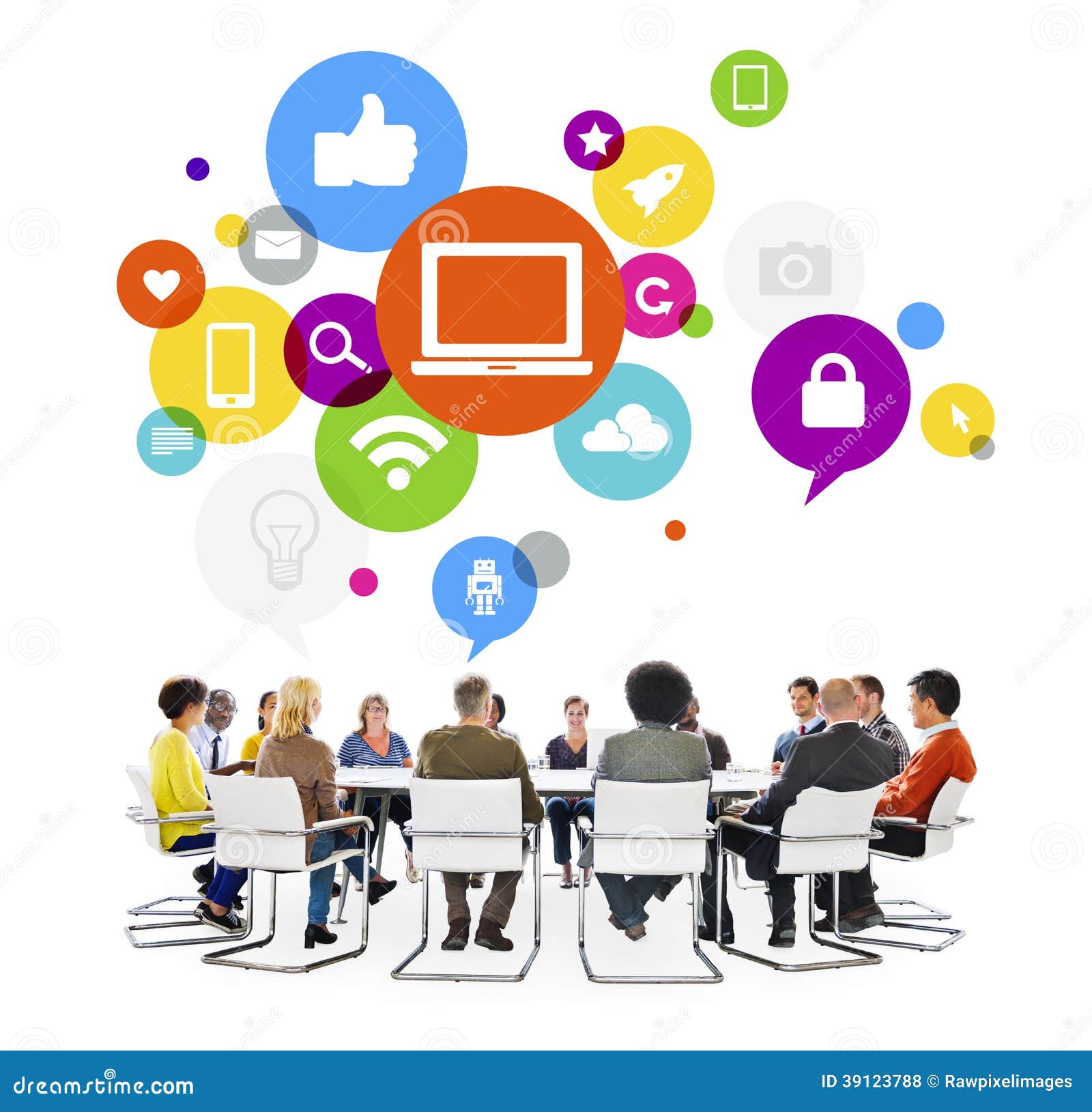 Diverse People with Social Media Concept Stock Photo - Image of ...