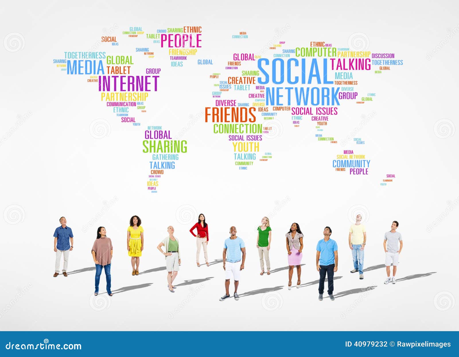 Diverse People with Social Networking Concept Stock Photo - Image of ...