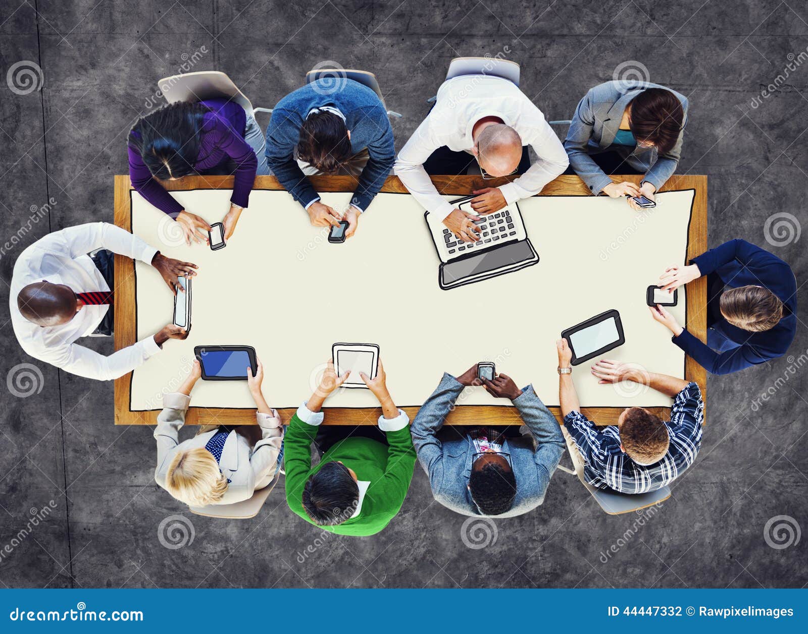 Diverse People Using Digital Devices Photos and Illustration Stock ...