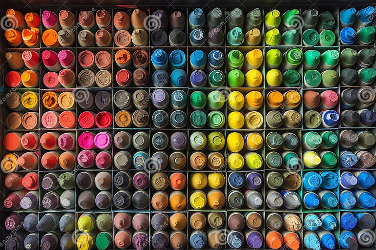 Diverse Range of Crayons in Various Colors in a Single Container, a Box ...