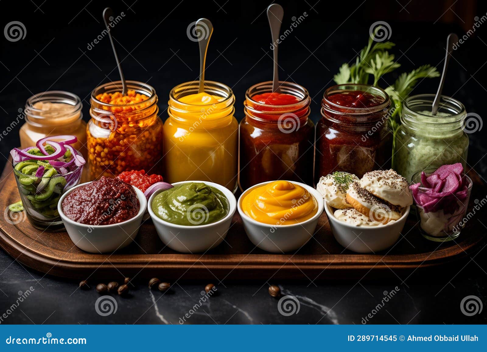 A Diverse Range of Sauces and Condiments. Generative by Ai Stock ...