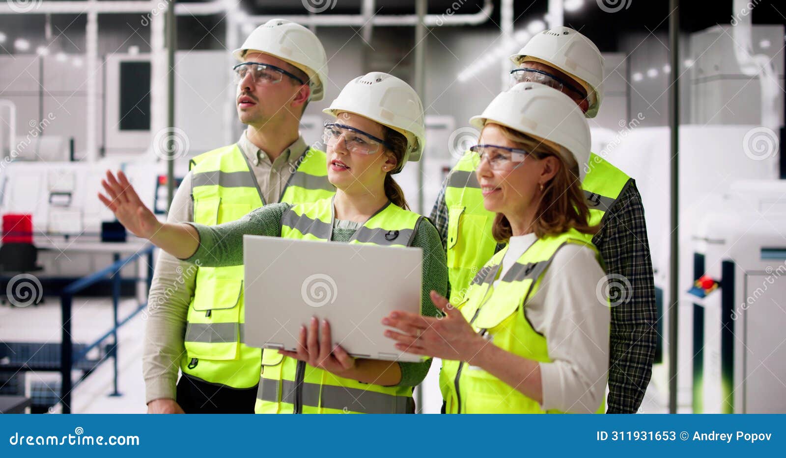 Diverse Safety Engineers in Helmet Stock Image - Image of helmet ...