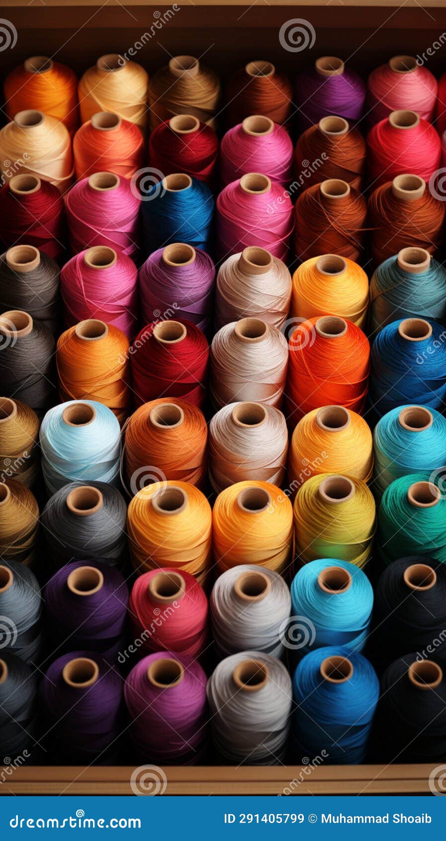 A Diverse Selection of Colorful Threads Presented in a Comprehensive ...