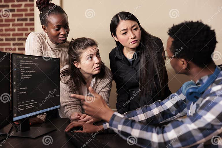 Diverse Software Developers Programming Application Stock Image Image Of Internet Workplace