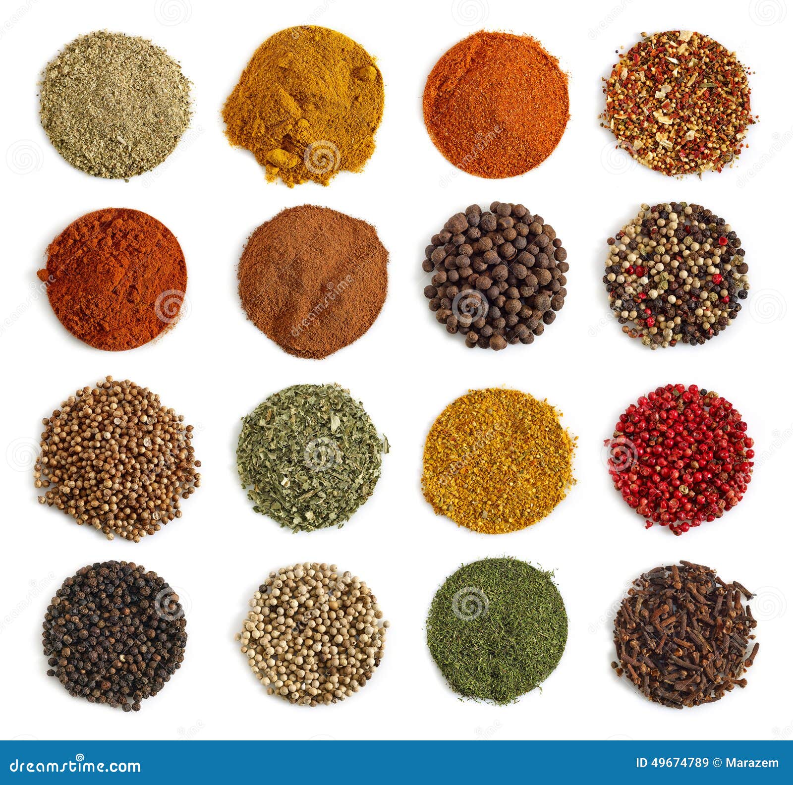 Diverse soorten kruiden stock afbeelding. Image of kerrie - 49674789