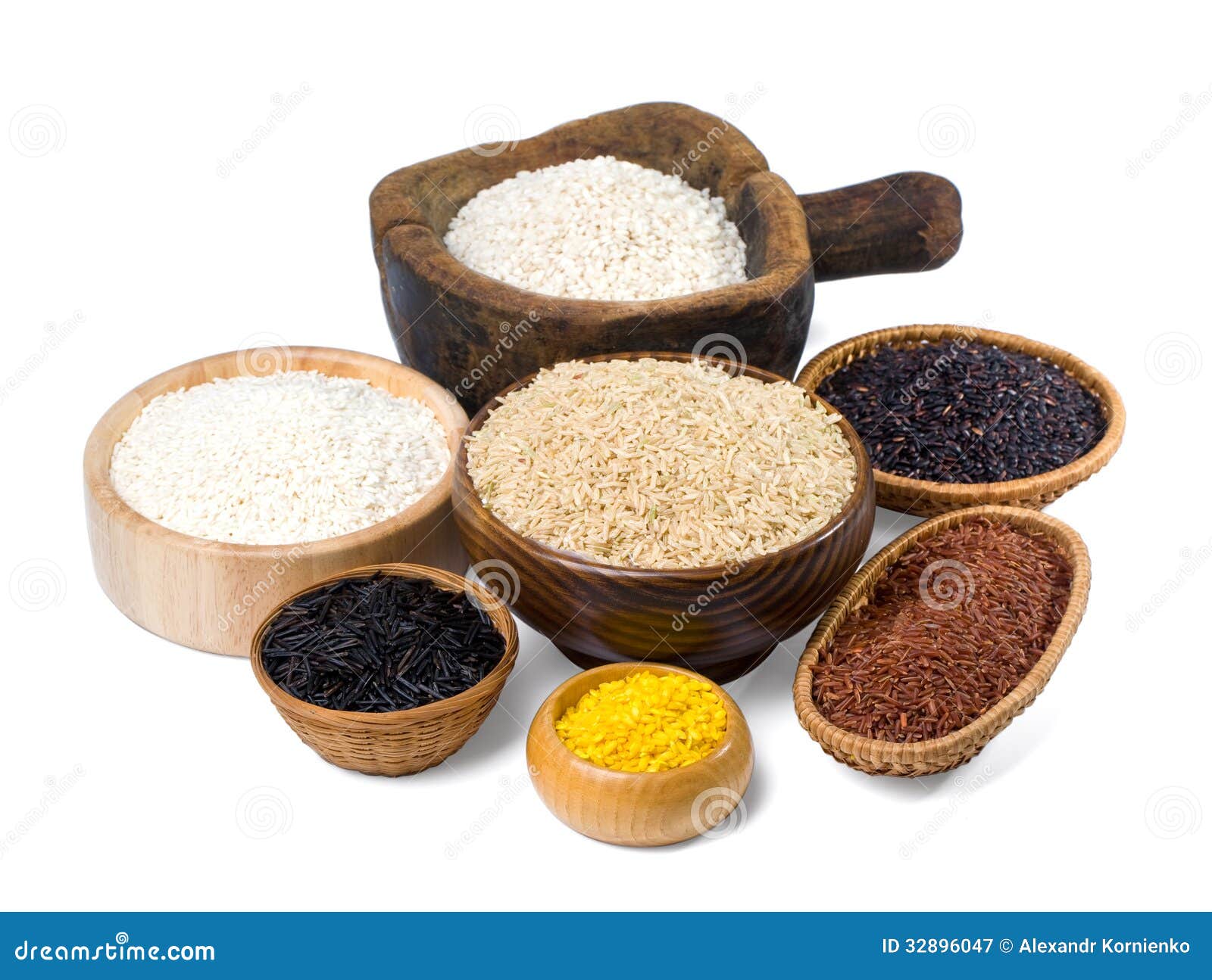 Diverse soorten rijst stock afbeelding. Image of korrel - 32896047
