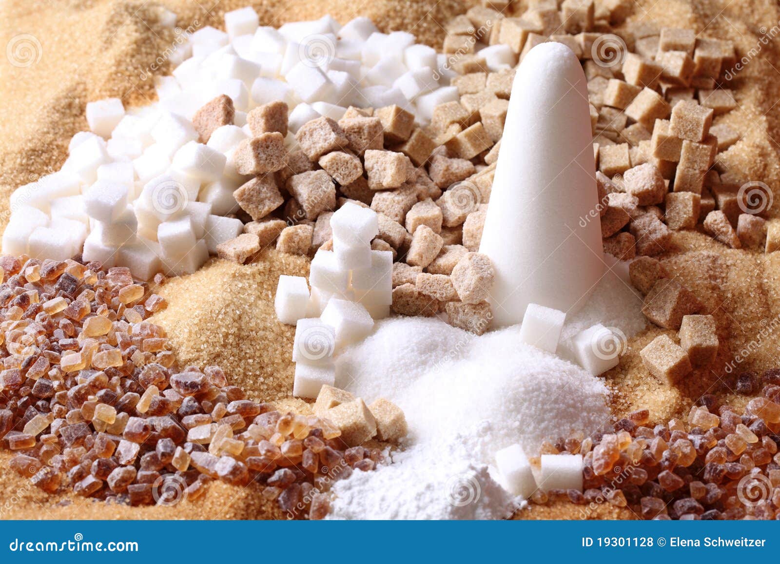 Diverse soorten suiker stock foto. Image of karamel, assortiment - 19301128