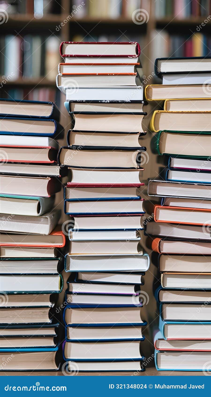 Diverse Stack of Books with Various Colors and Sizes, Neatly Piled ...