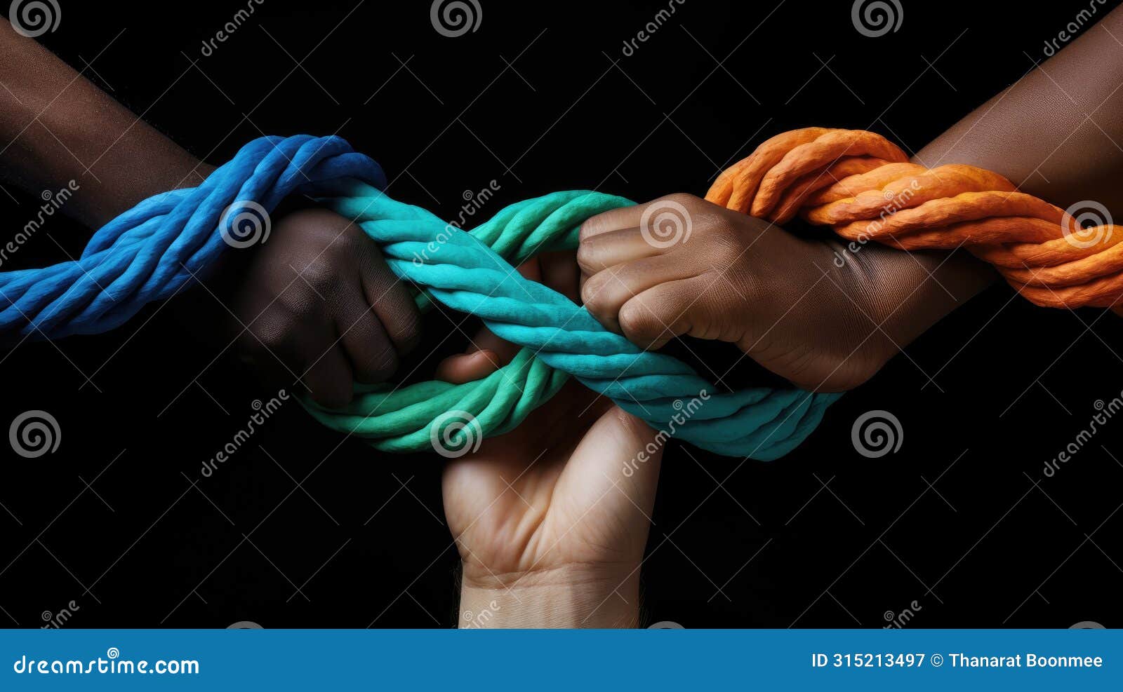Diverse Strengths Connect In Teamwork, Symbolized By A Team Rope. Ai ... Diverse Strengths Connect In Teamwork, Symbolized By A Team Rope. Ai ...
