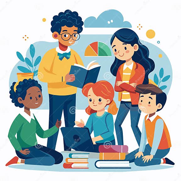 Diverse Students Collaborate on a Project, Learning from Each Other in ...