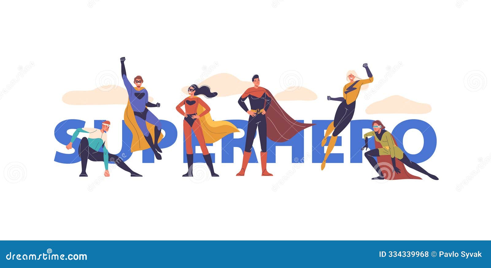 Diverse Superhero Characters In Dynamic Poses Captures The Essence Of ...