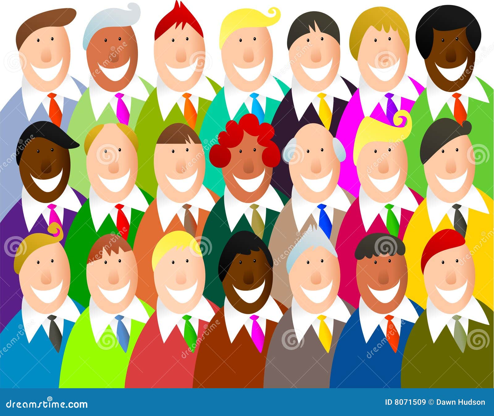 Diverse team stock illustration. Illustration of partnership - 8071509
