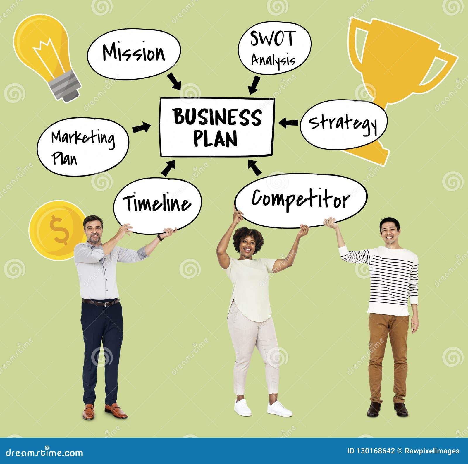 Diverse Team with a Business Plan Stock Photo - Image of bulb, japanese ...