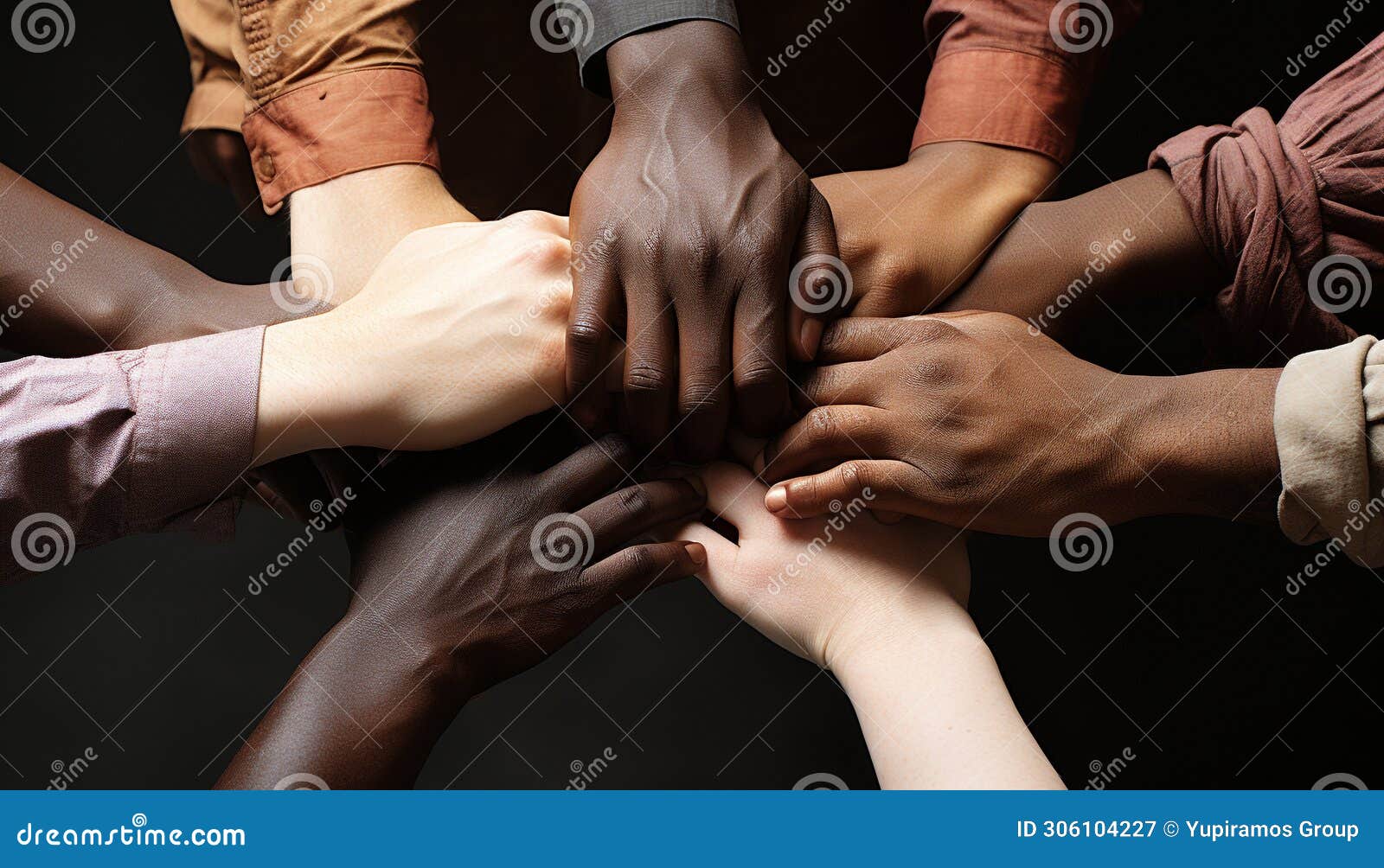 A Diverse Team of People Holding Hands in Unity Generated by AI Stock ...