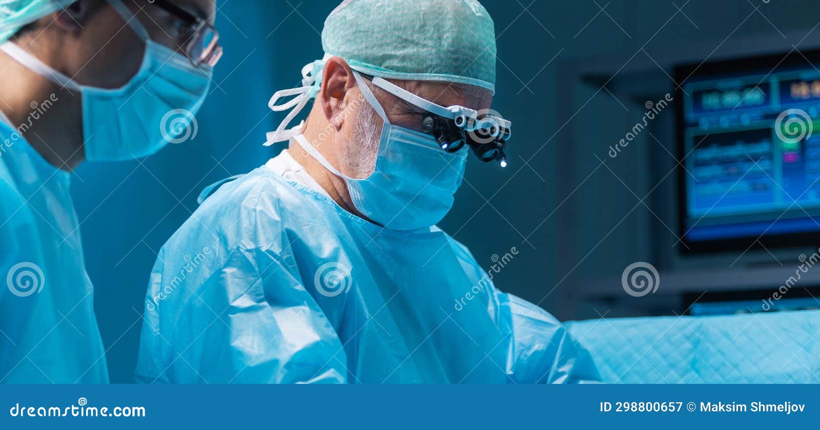 Team of Medical Doctors Performs Surgical Operation in Modern Operating ...