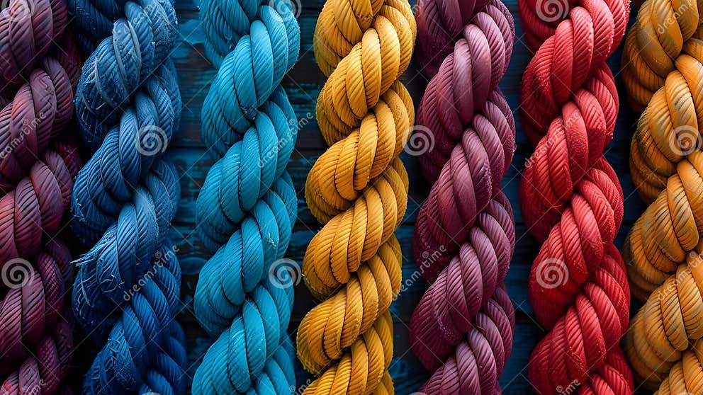 A Diverse Team of Strong Ropes Symbolizes Unity Communication and ...
