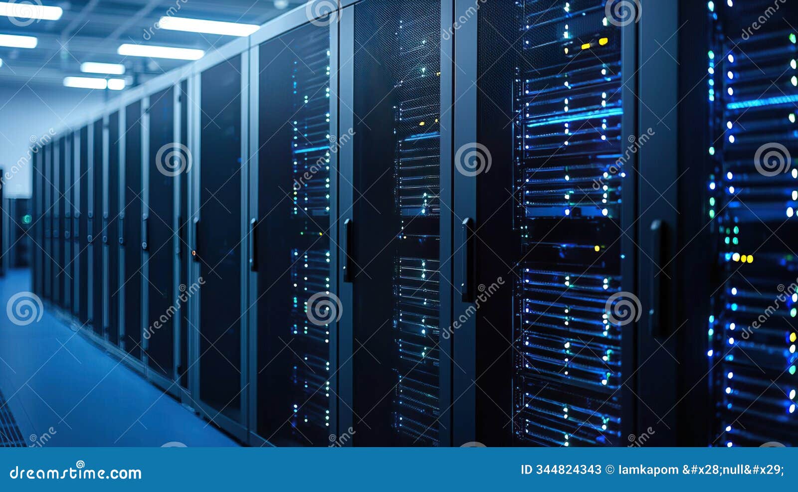 Diverse Tech Team Optimizing Server Setups, Modern Data Center, Dynamic Teamwork Royalty-Free ...