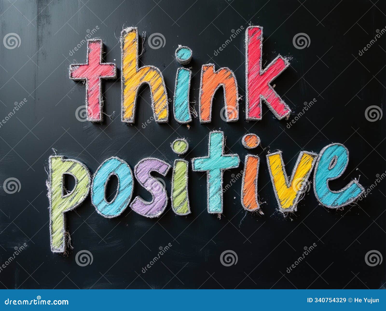 Diverse Think Different Motto on Chalkboard Stock Illustration ...