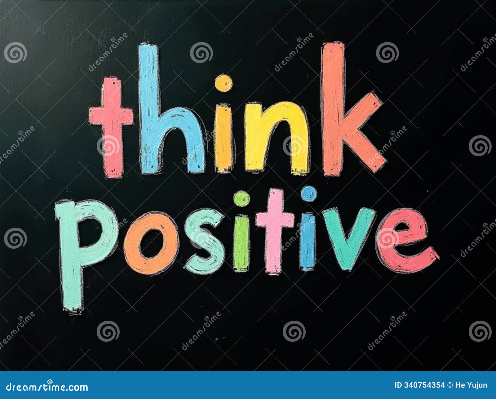 Diverse Think Different Motto on Chalkboard Stock Illustration ...
