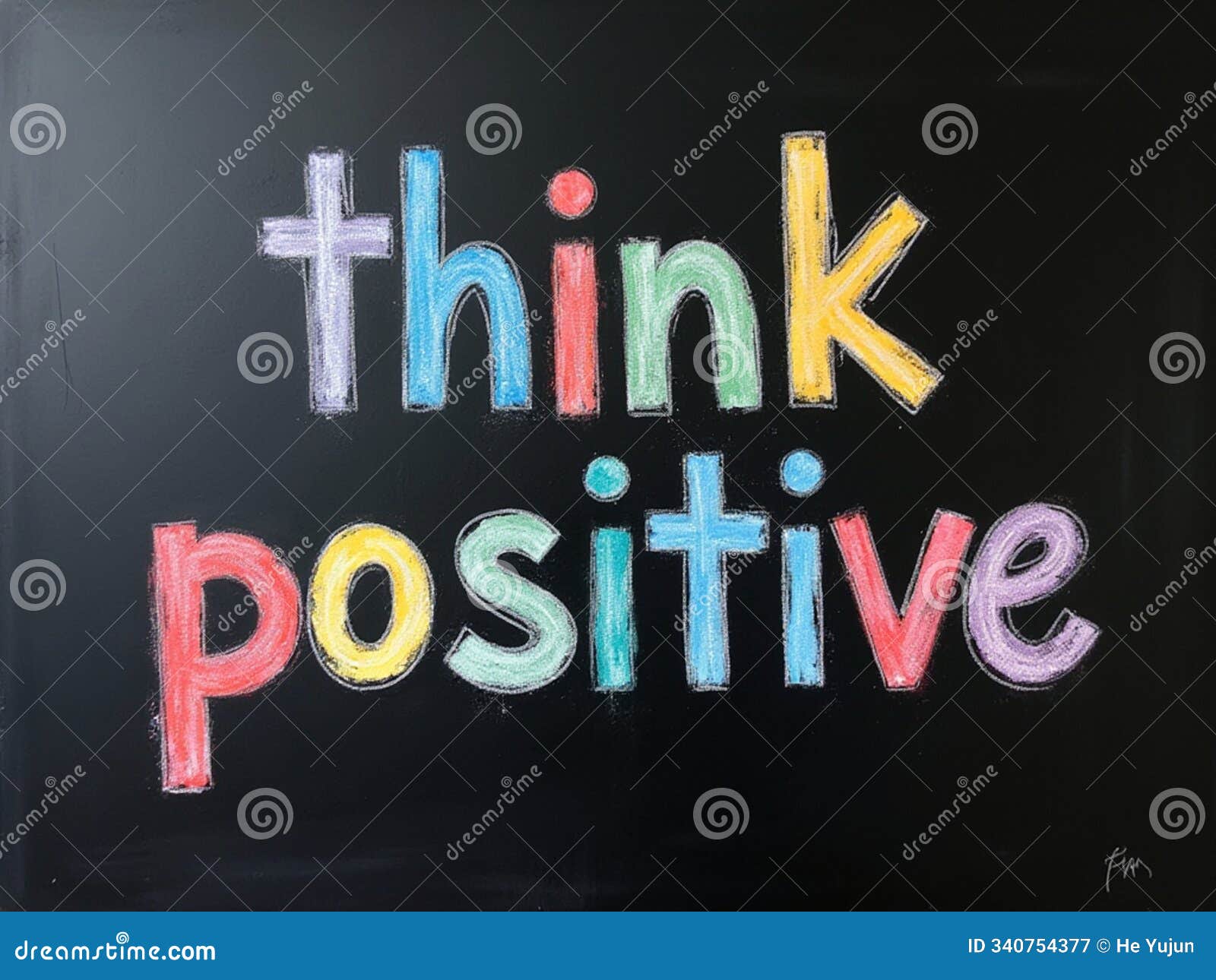 Diverse Think Different Motto on Chalkboard Stock Illustration ...