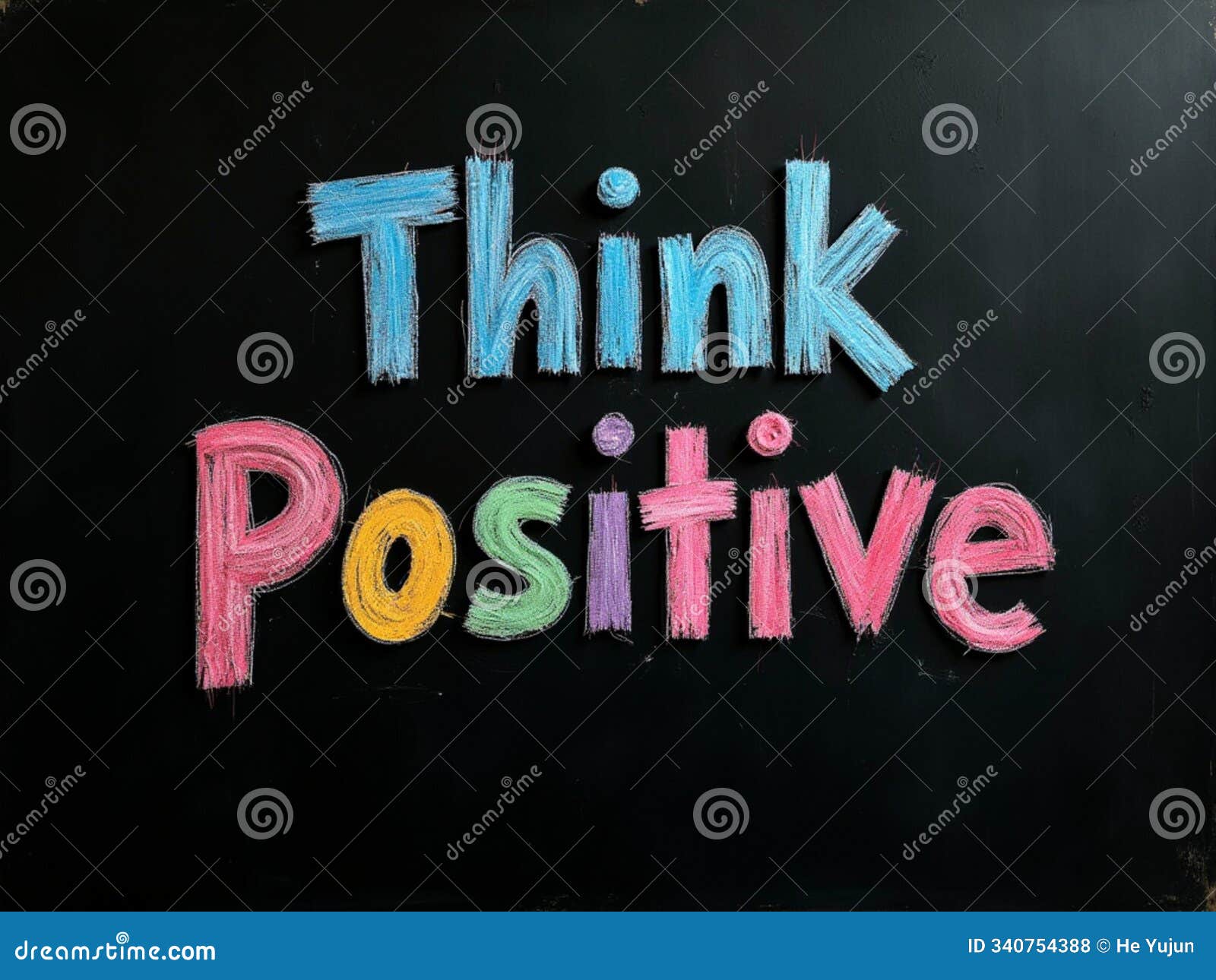 Diverse Think Different Motto on Chalkboard Stock Illustration ...