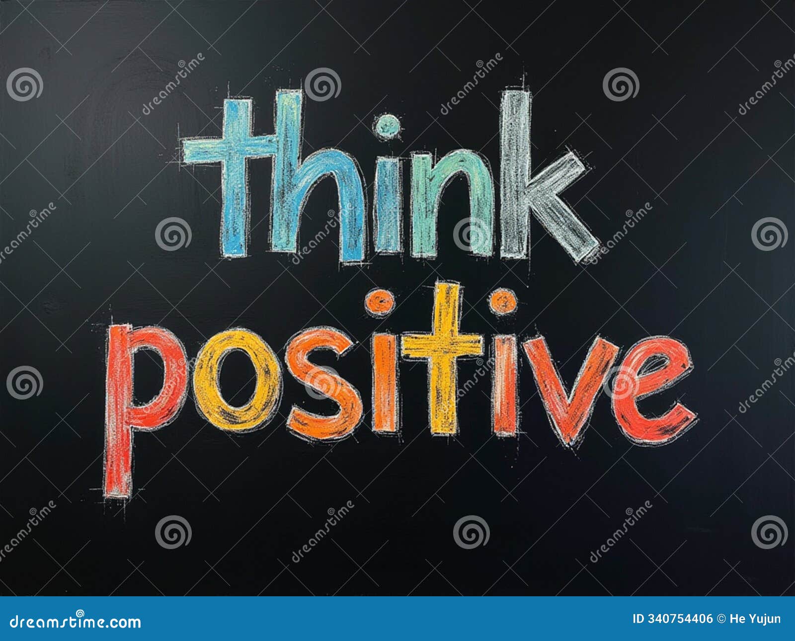 Diverse Think Different Motto on Chalkboard Stock Illustration ...