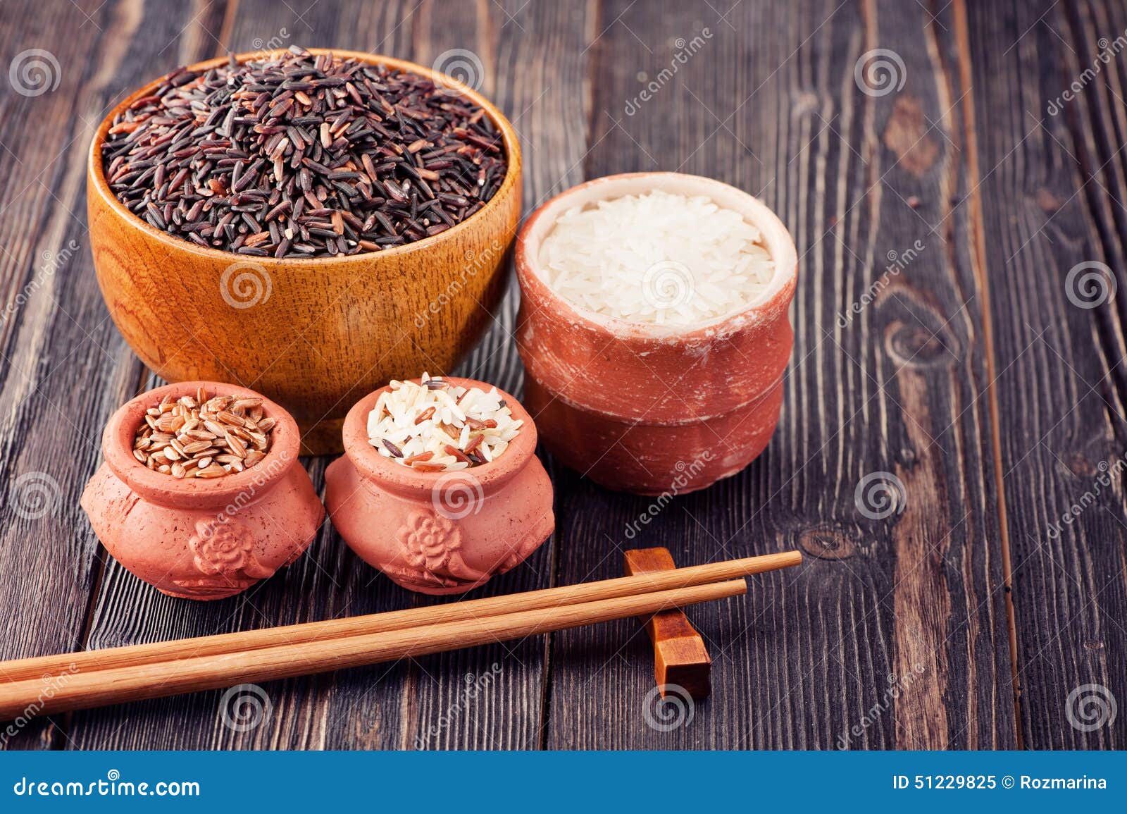 Diverse types van rijst stock afbeelding. Image of wild - 51229825