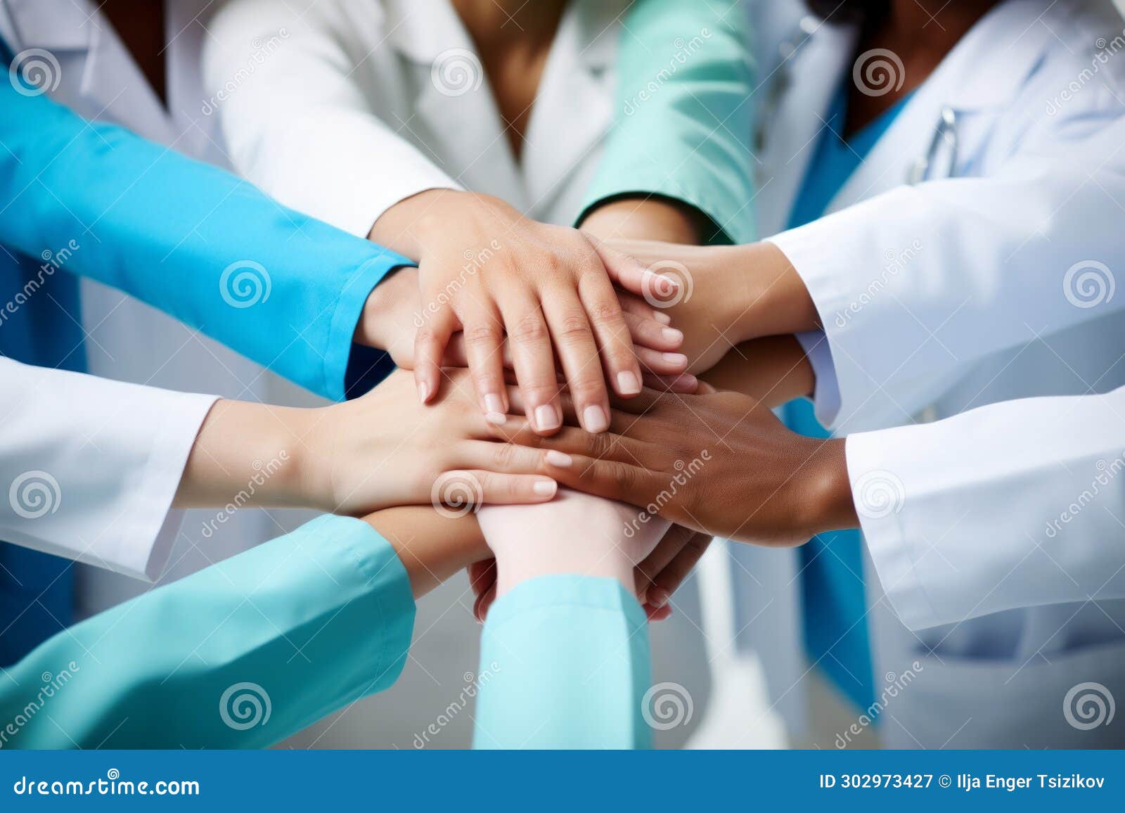 Diverse and United Unrecognizable Multiethnic Medical Team ...