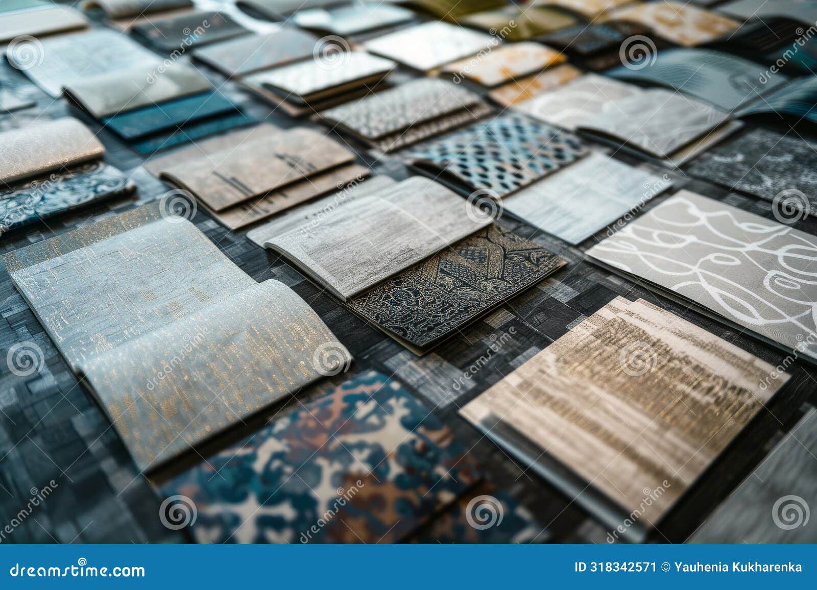 Diverse Wallpaper Samples: a Spectrum of Interior Design Stock ...