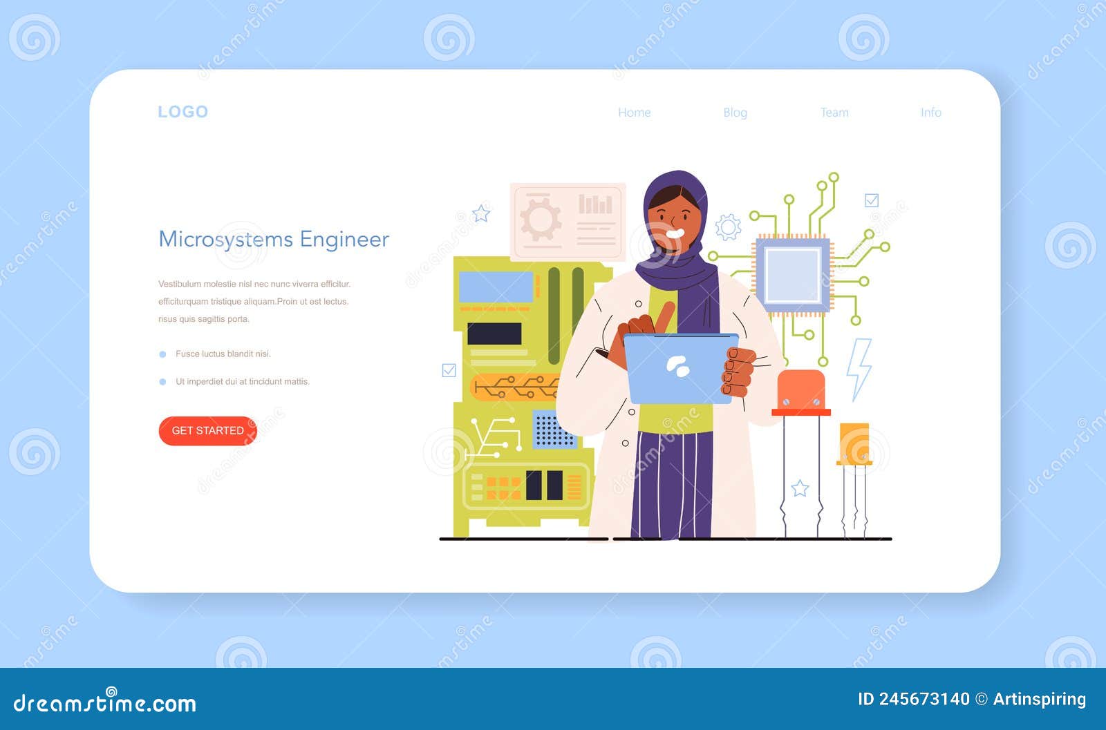 A Female Electrical Engineer Holds A Digital Multimeter In His Hand And ...