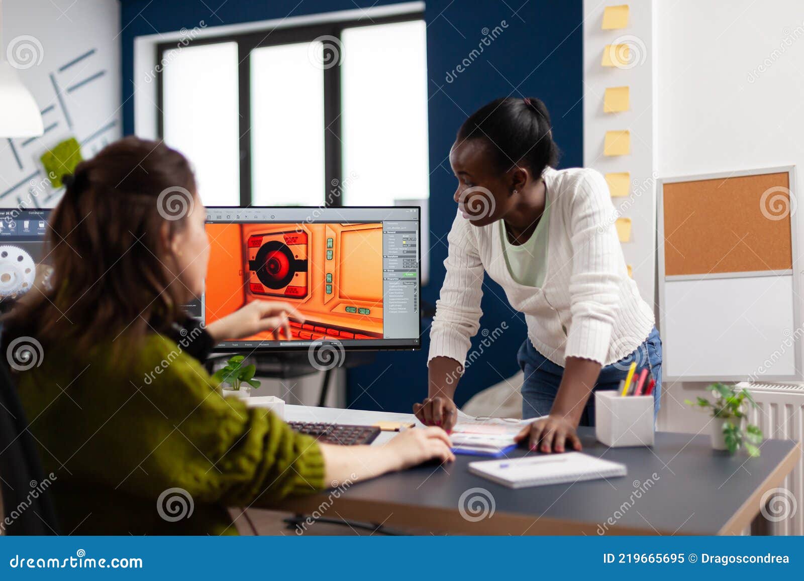 Diverse Women Game Sofware Developers Testing New Game Stock Image ...