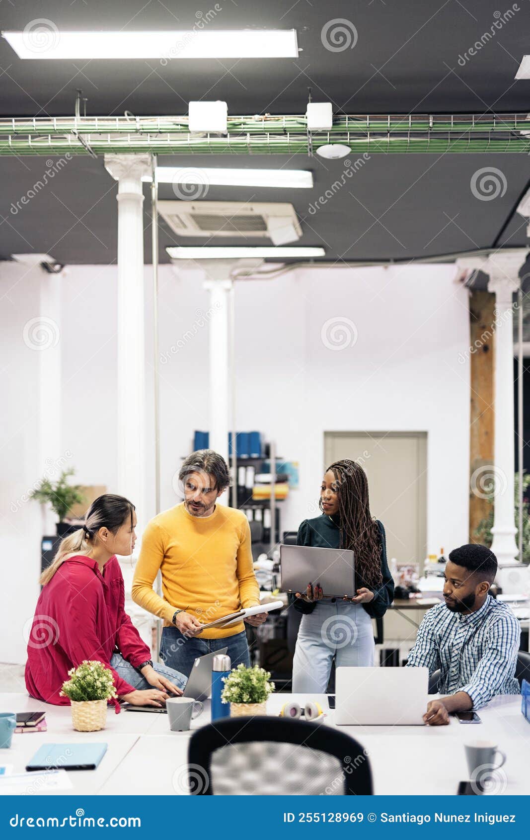Diverse Work Team Working in the Office Stock Image - Image of office ...