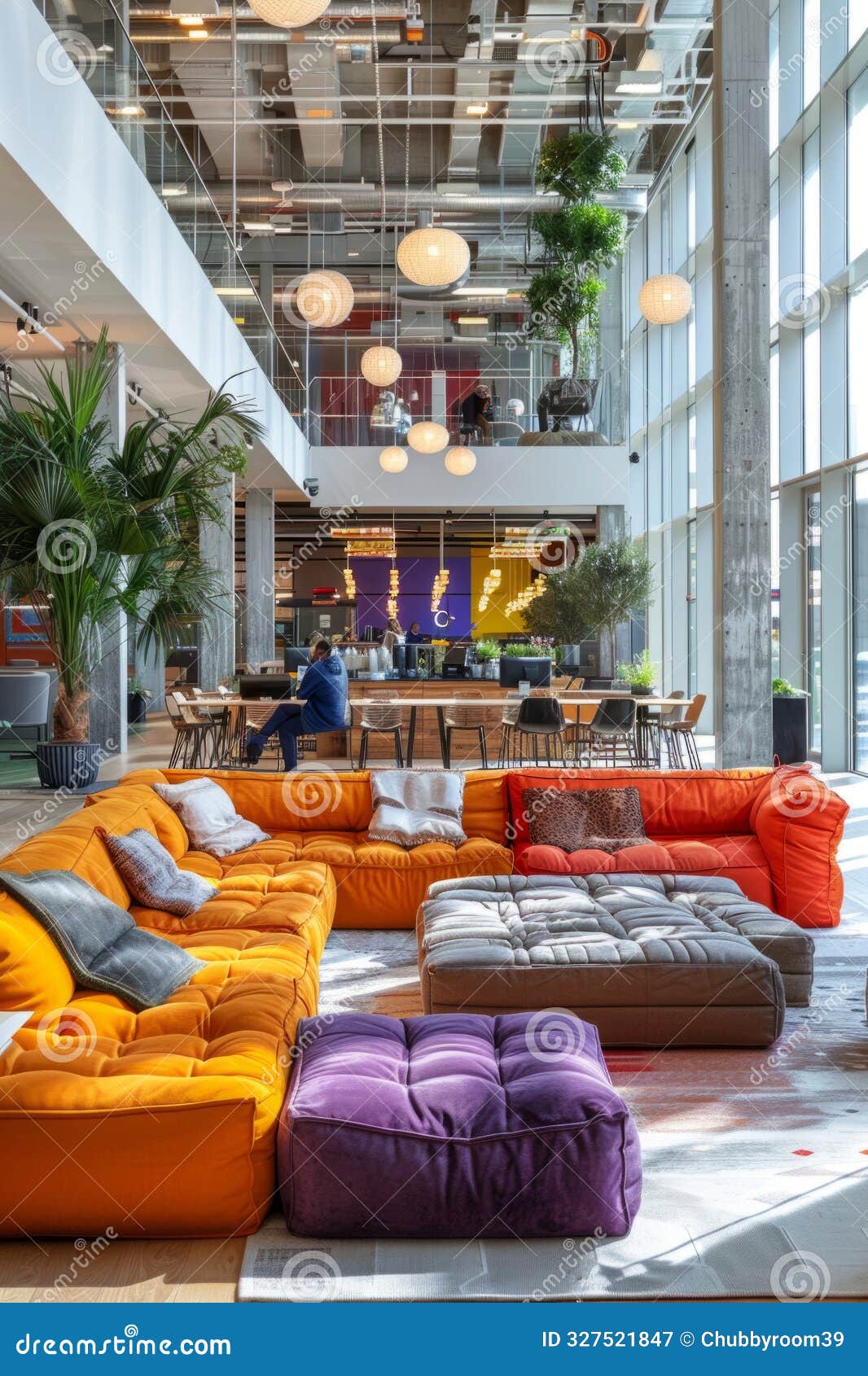 Diverse Workplace, Multicultural Team Collaborates in a Modern, Well ...