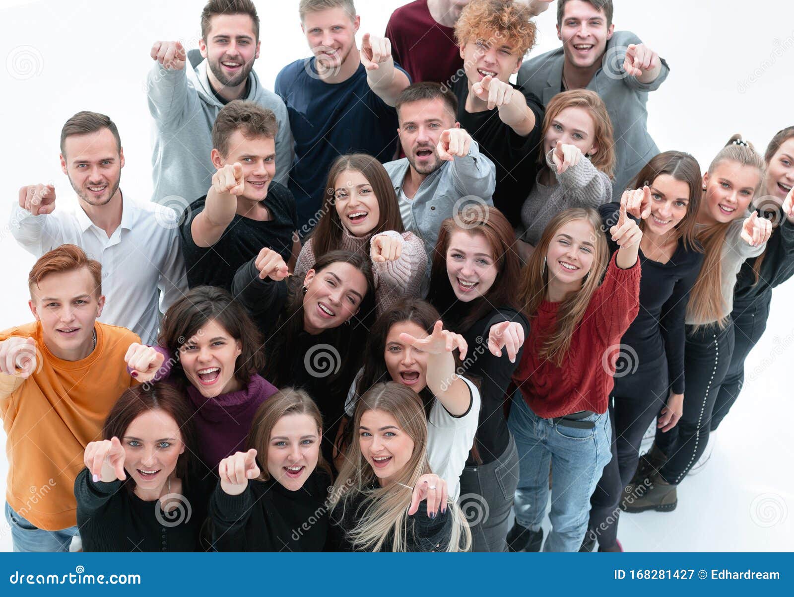 Diverse Young People Lined Up. Photo with Copy Space Stock Image ...