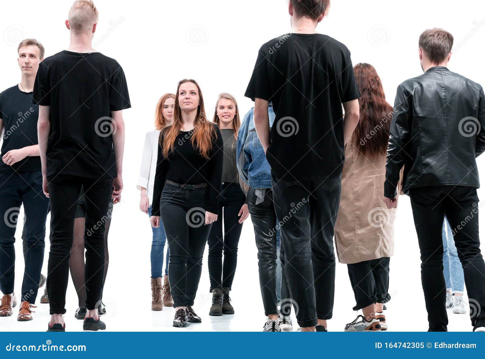 Diverse Young People Walking Towards Each Other Stock Image - Image of ...