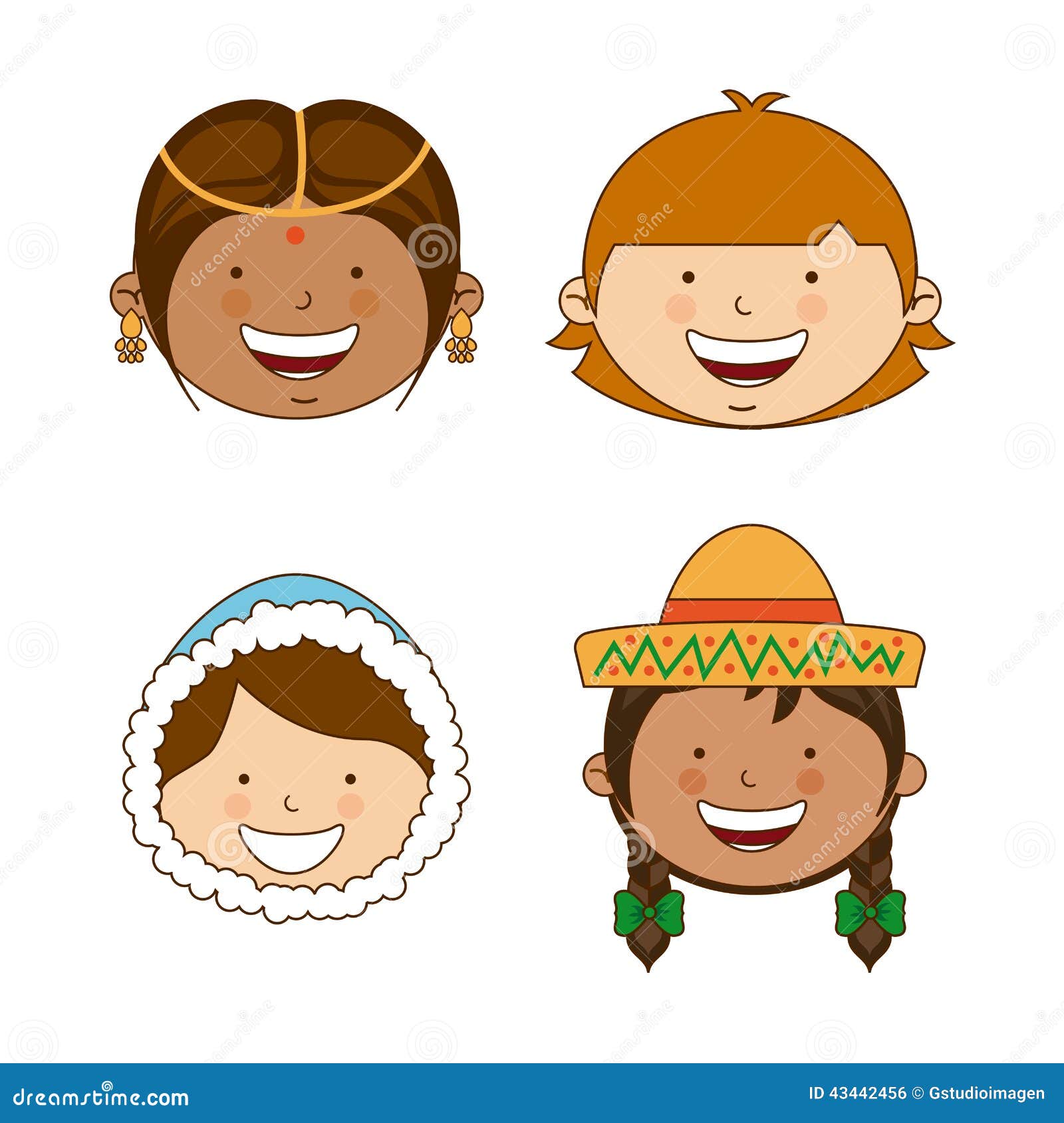 Diversidad de razas ilustración del vector. Ilustración de humano ...