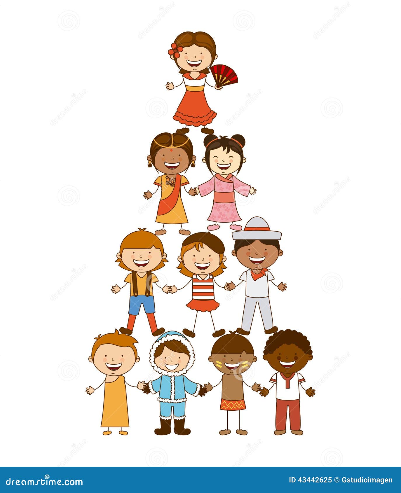 Diversidad de razas ilustración del vector. Ilustración de japonés ...