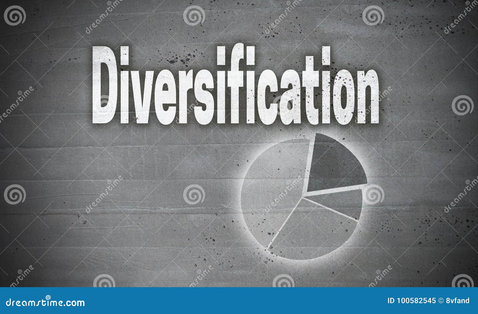 Diversification on Concrete Wall Background Stock Illustration ...