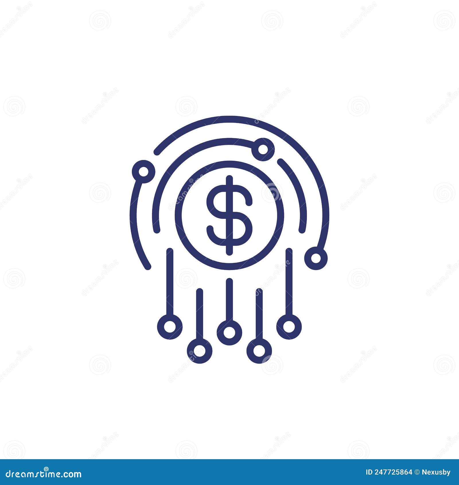 Diversification, Diversified Capital Line Icon Stock Vector ...