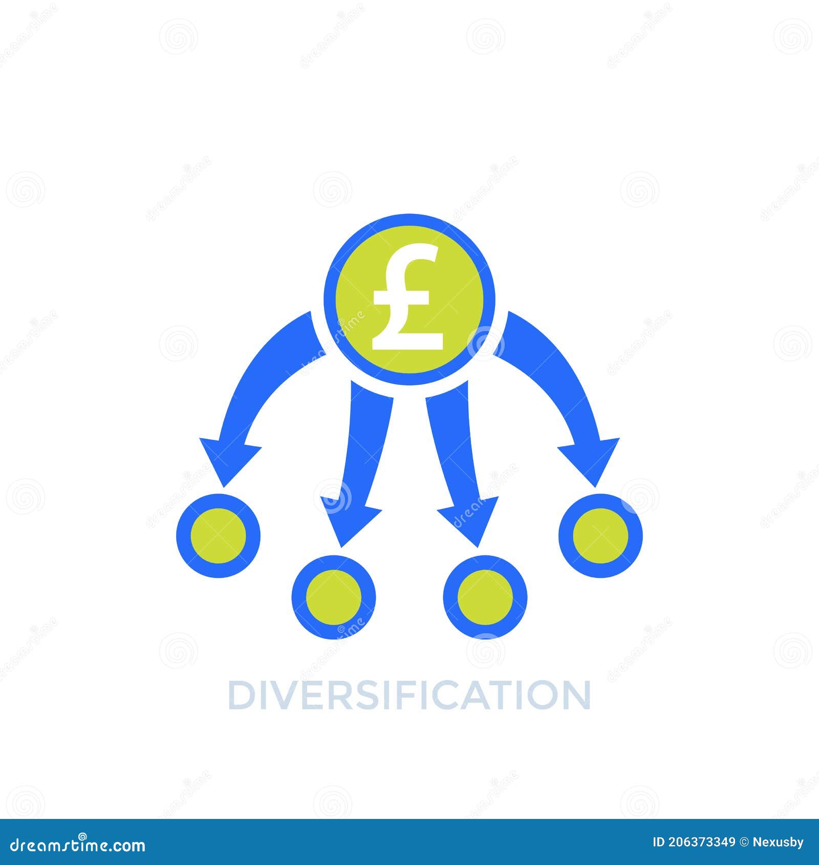 Diversification, Diversified Portfolio Icon Vector Illustration ... Diversification, Diversified Portfolio Icon Vector Illustration ...