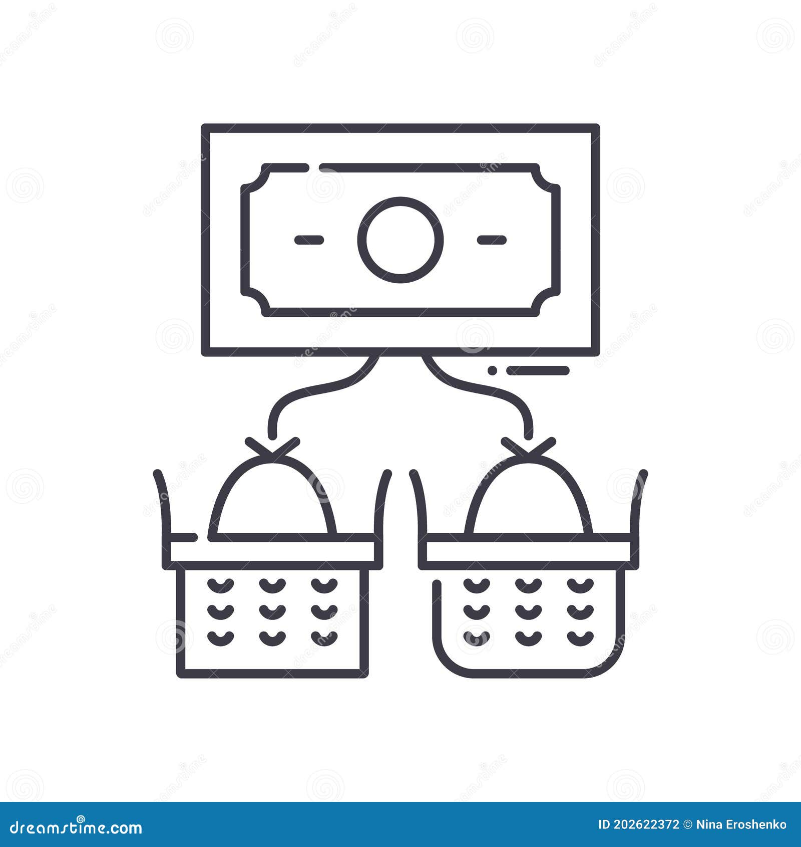 Diversification Icon, Linear Isolated Illustration, Thin Line Vector ...