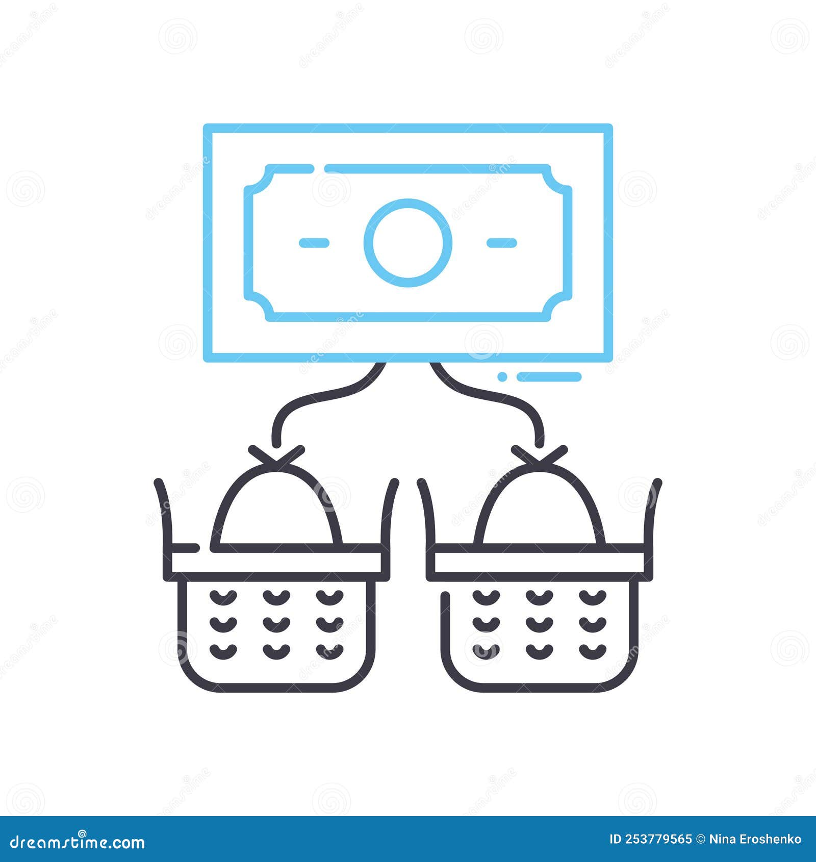 Diversification Line Icon, Outline Symbol, Vector Illustration, Concept ...