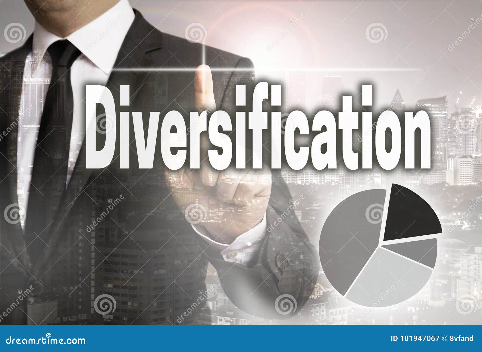 Diversification is Shown by Businessman Concept Stock Image - Image of ...