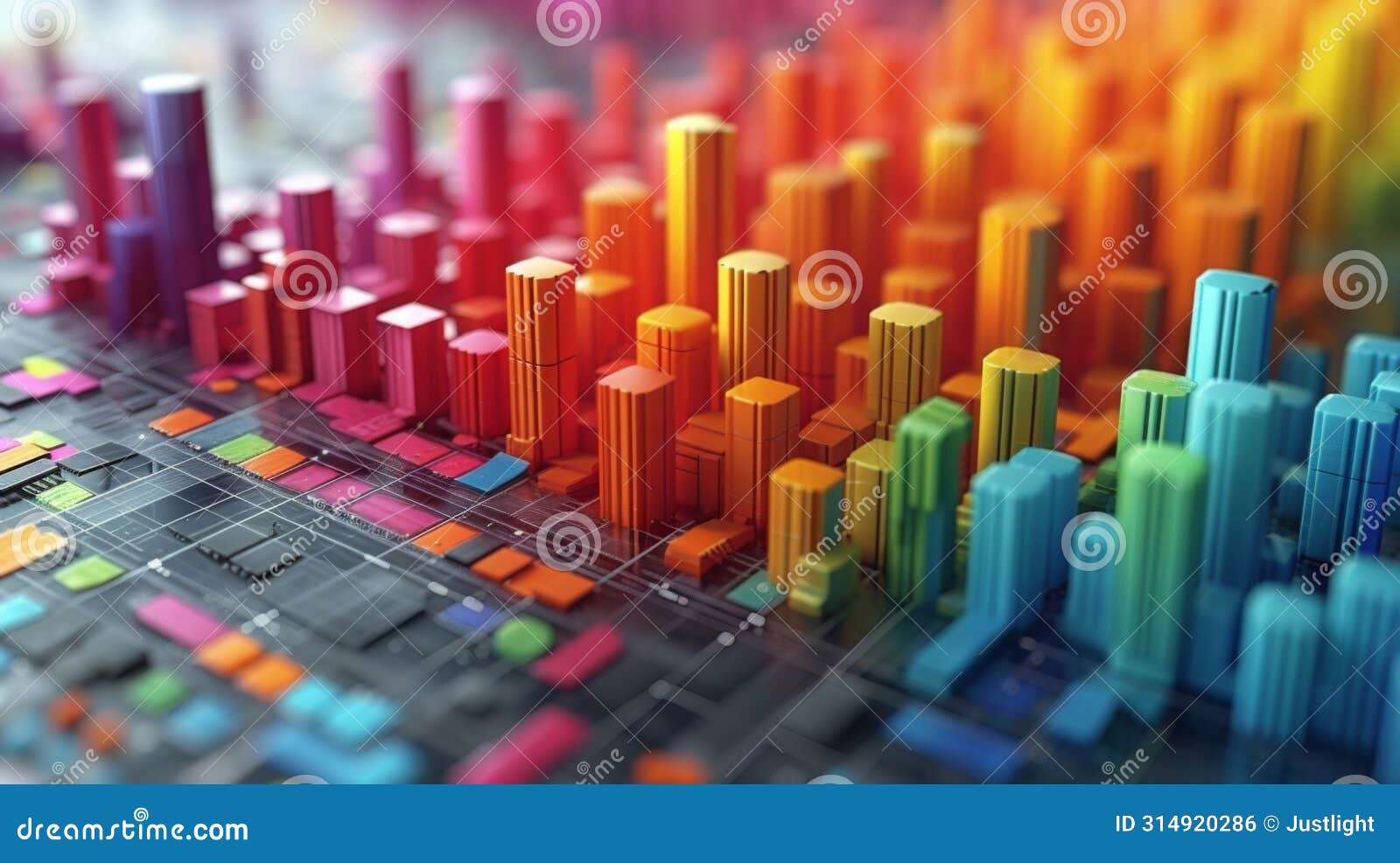 Diversified Portfolio Matrix a 3D Matrix with Different Colored Blocks ...