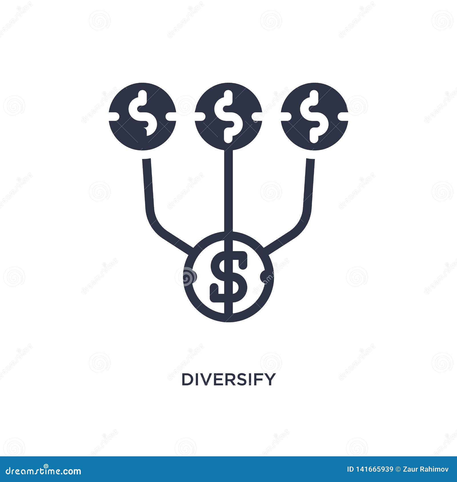 Diversify Icon Vector Sign And Symbol Isolated On White Background ...